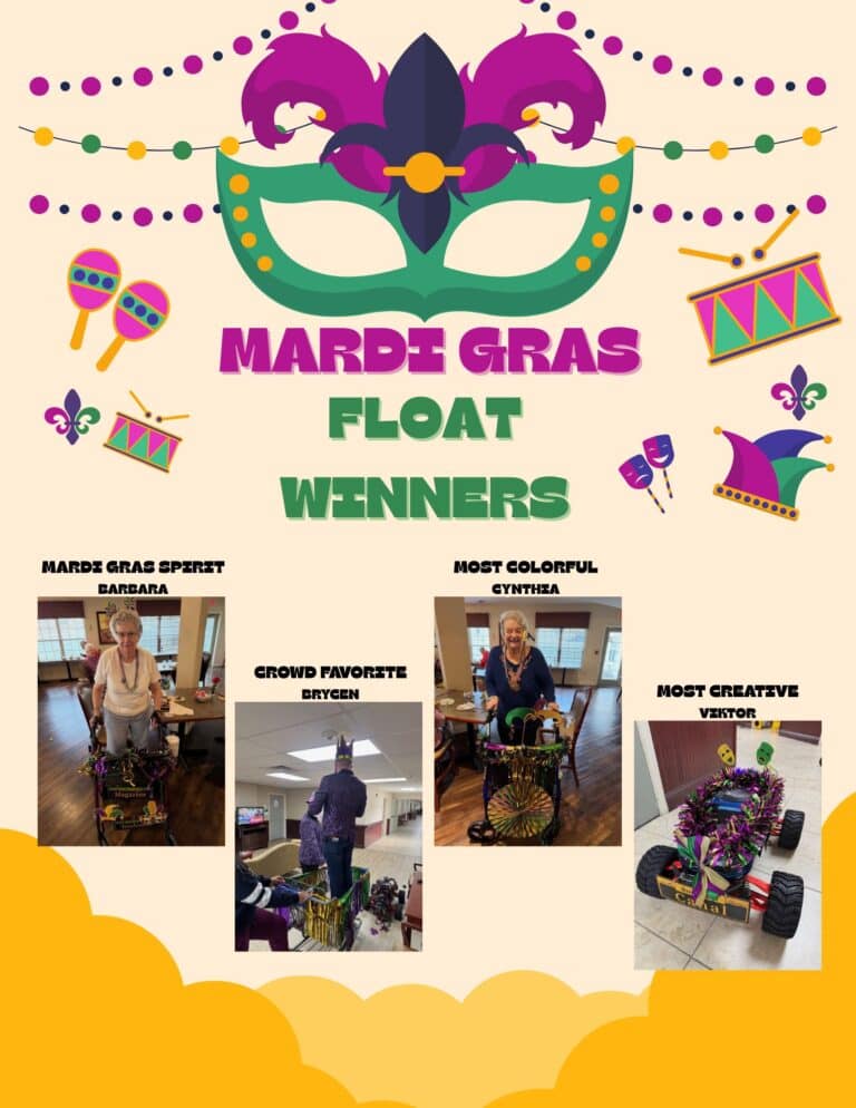 Rolling Out the Mardi Gras Magic - Knollwood Supportive Living